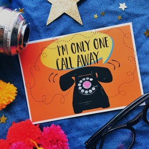 I'm Only One Call Away, Chingy Lyric A6 Print, Illustrated Music Art ...