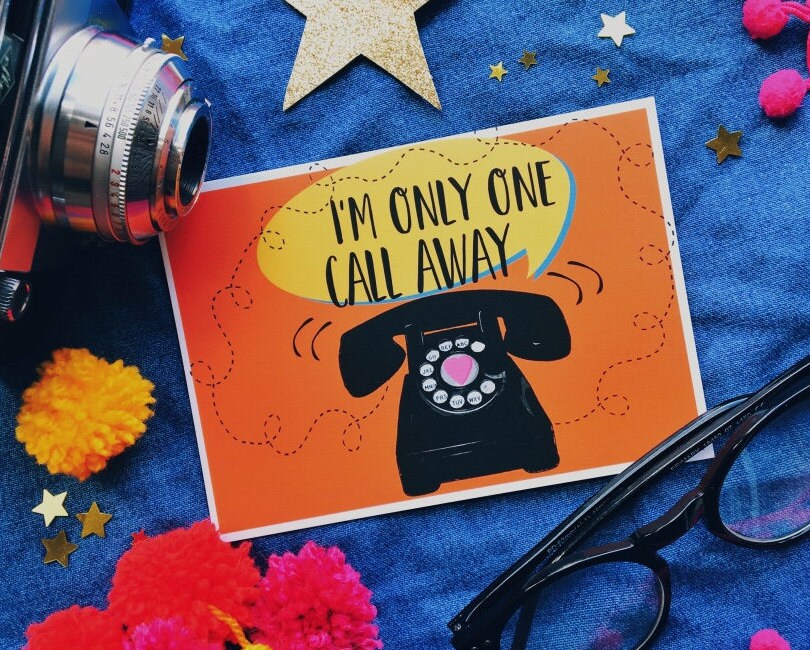 I'm Only One Call Away Chingy Lyric A6 Print Illustrated | Etsy UK