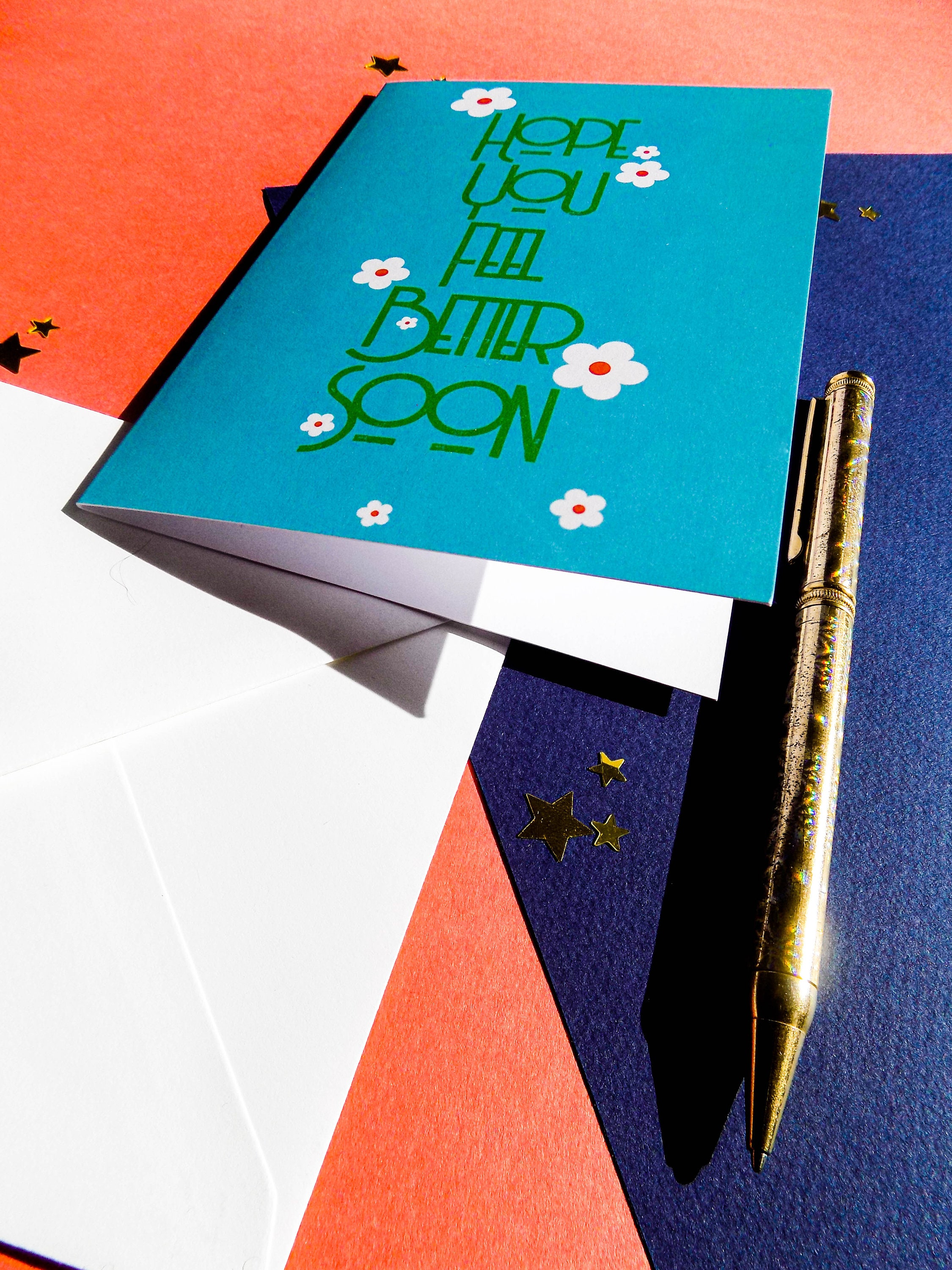 Get Better Soon Greeting Card Sending Love Card Bright | Etsy