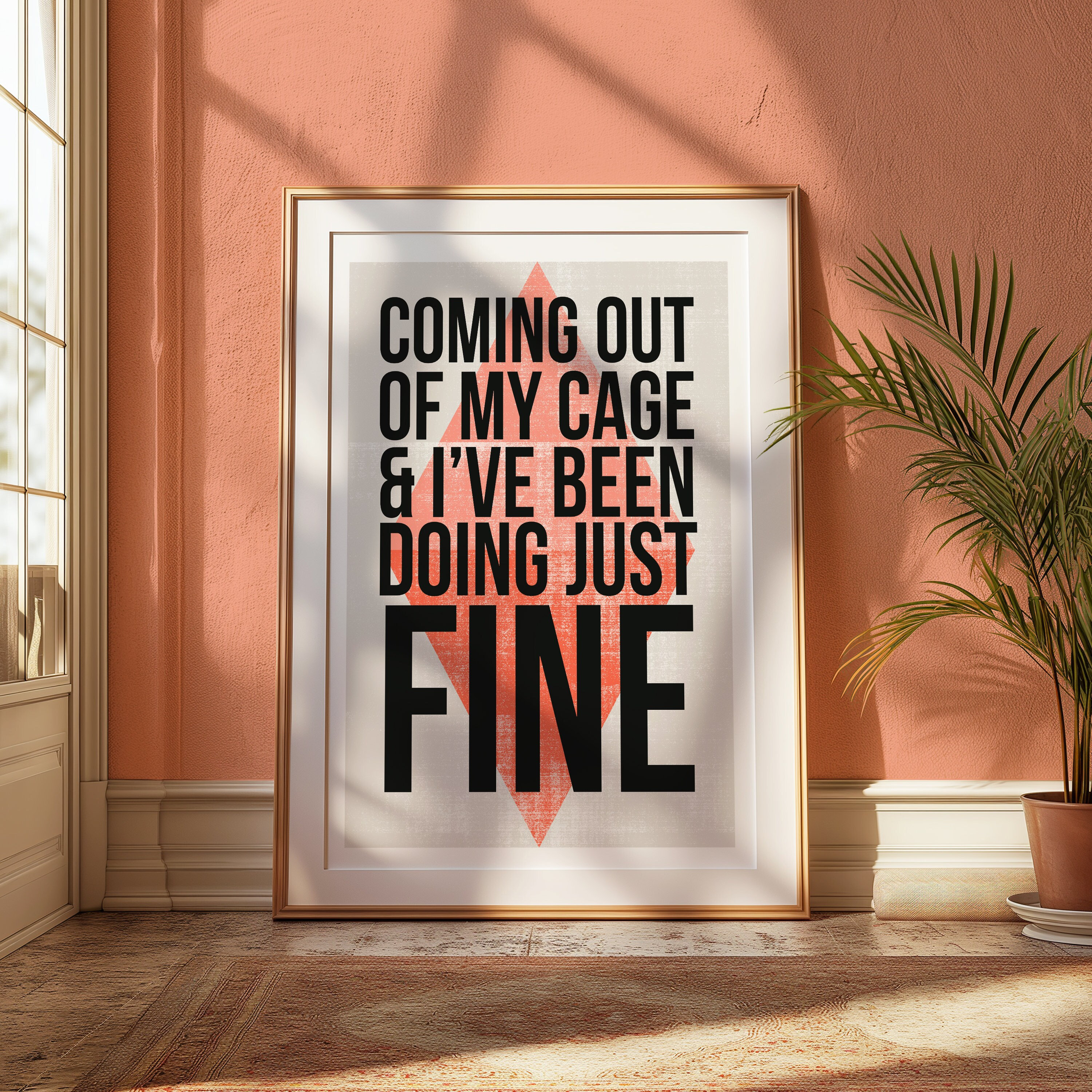 I'm Doing Just Fine Print | Mr Brightside Print | Lyric A5/ A4/ A3 ...