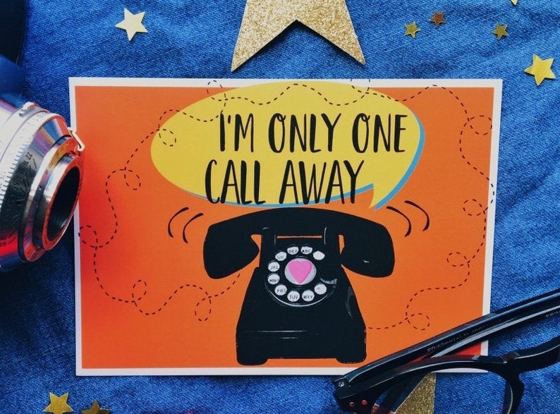 I'm Only One Call Away, Chingy Lyric A6 Print, Illustrated Music Art ...