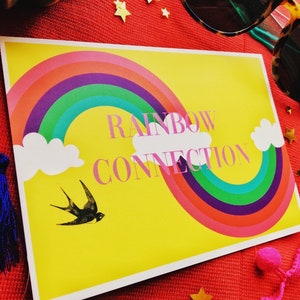 Rainbow Connections, the Muppets Lyric A6 Print, Illustrated Music Art ...