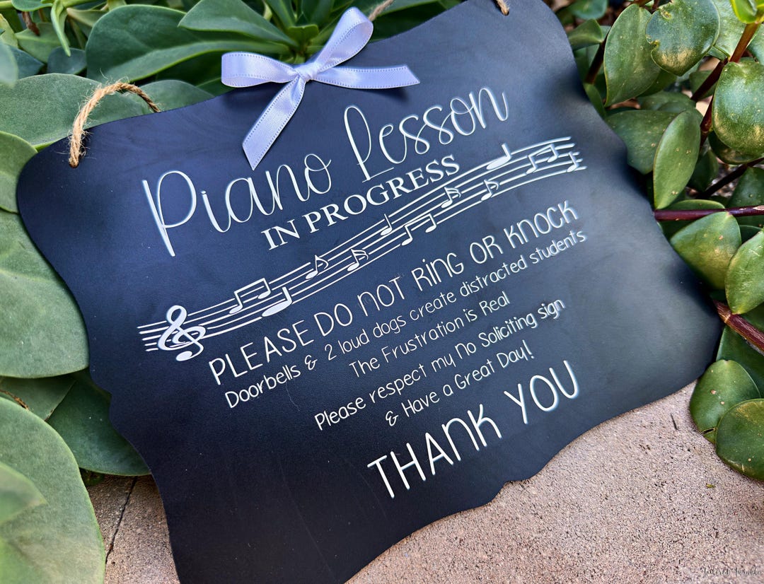Custom Door Sign, Music Lesson in Progress, Music Sign, Lesson in ...