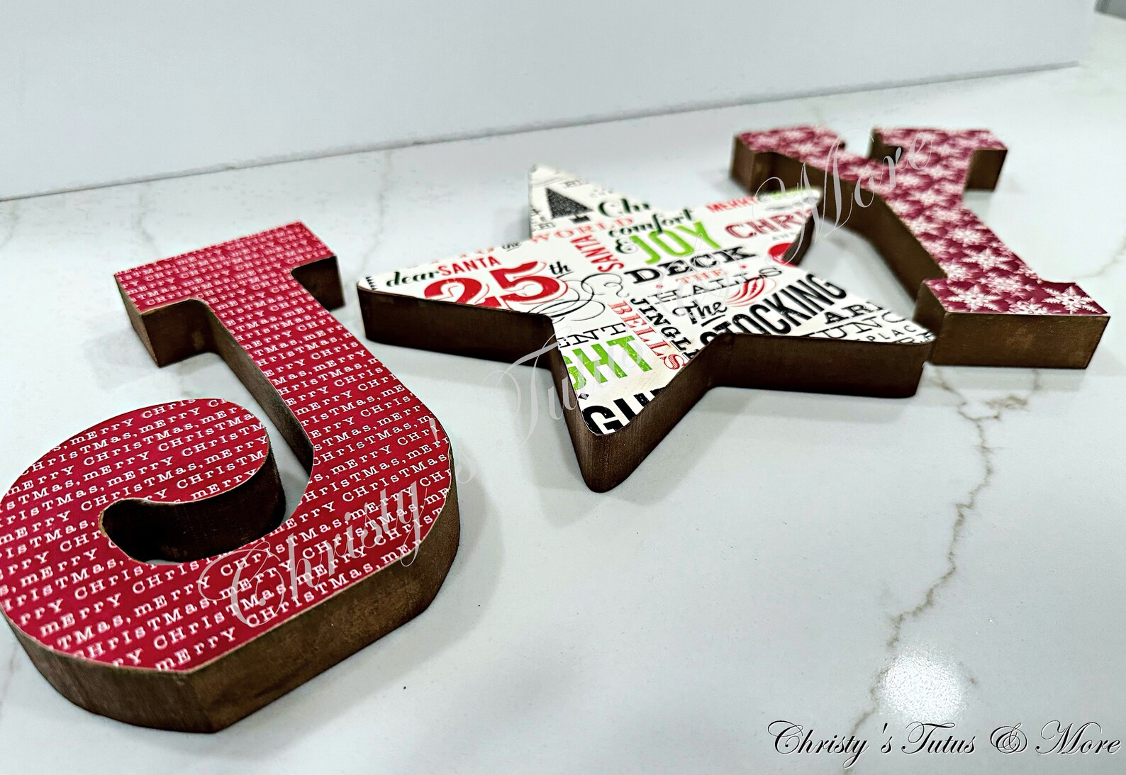 Joy Letter Statue Christmas Blocks Christmas Decor Table - Etsy