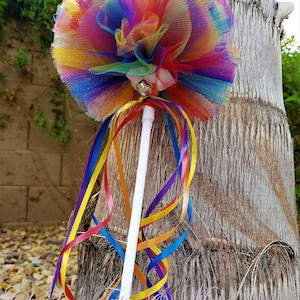 Fairy Wand, Princess Wand, Dress up Wand, Sparkle Wand, Tulle Poof Wand ...