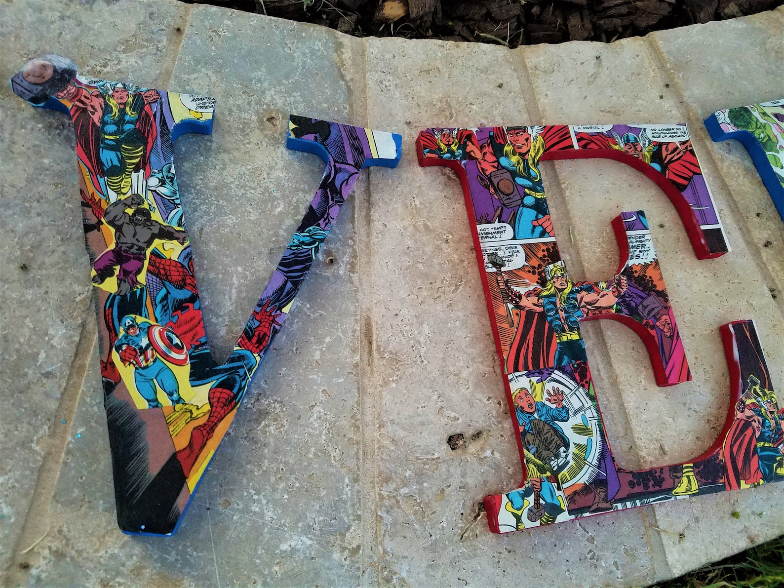 Decoupaged Letters/custom Boys Name/marvel Comics/dc - Etsy