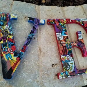Decoupaged Letters/custom Boys Name/marvel Comics/dc Comics/comic Book ...