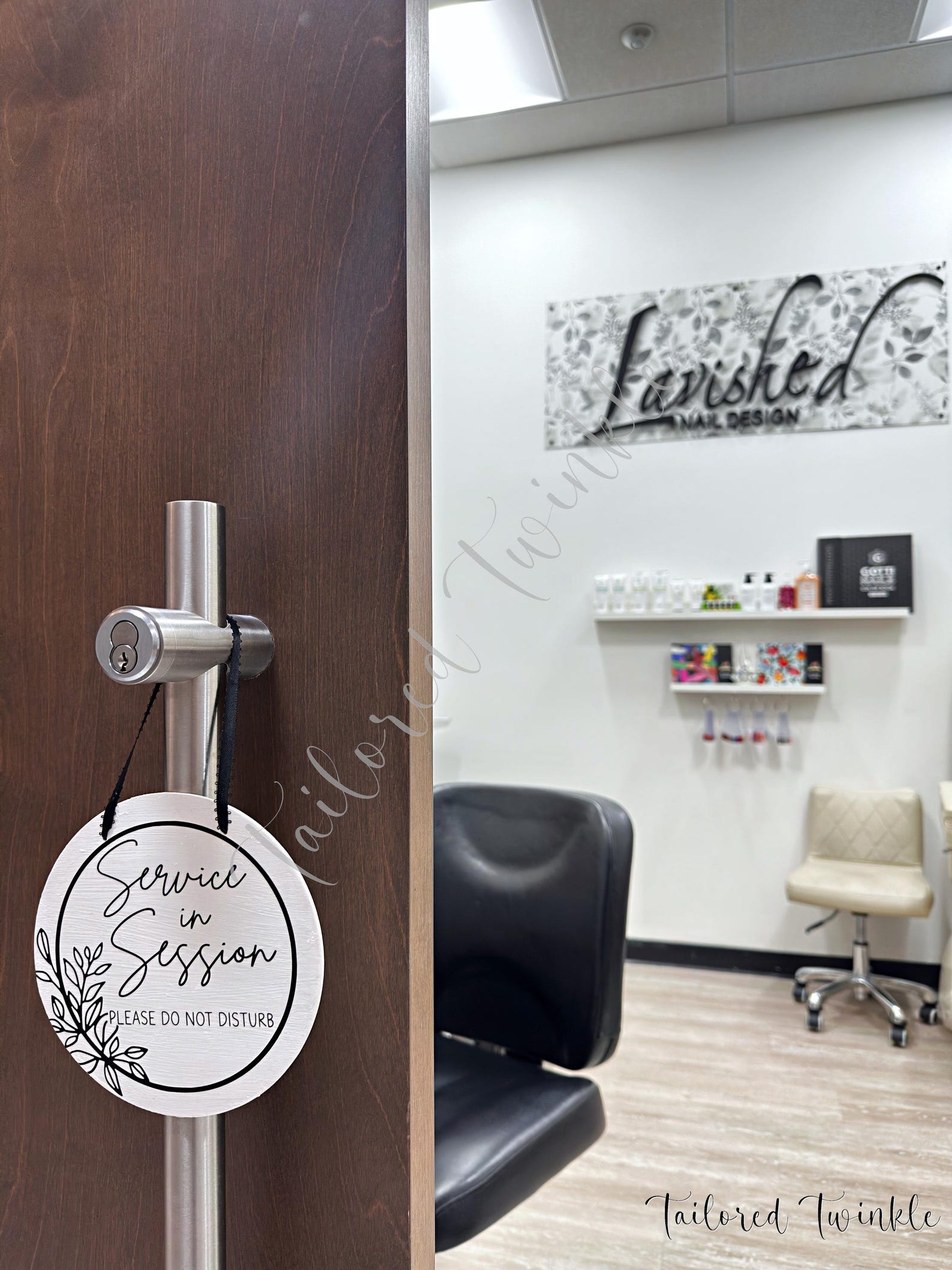Custom Door Sign, Service in Session Sign, Do Not Disturb Sign, Salon ...