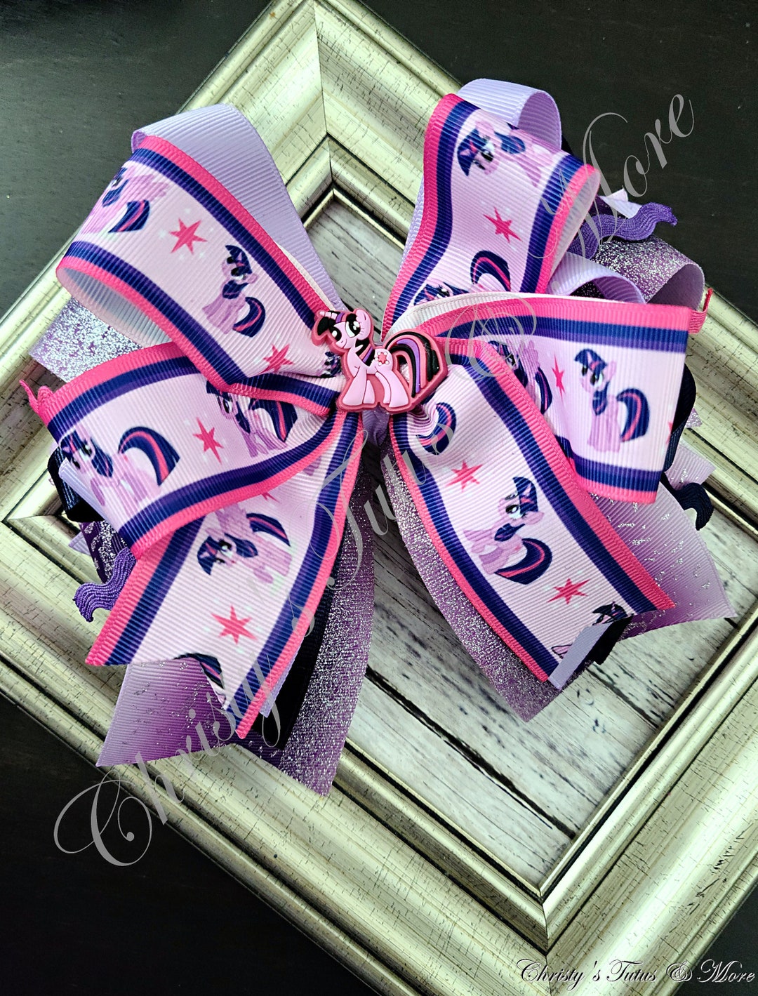 My Little Pony Hair Bow/my Little Pony Bow Stack/my Little Pony Themed ...