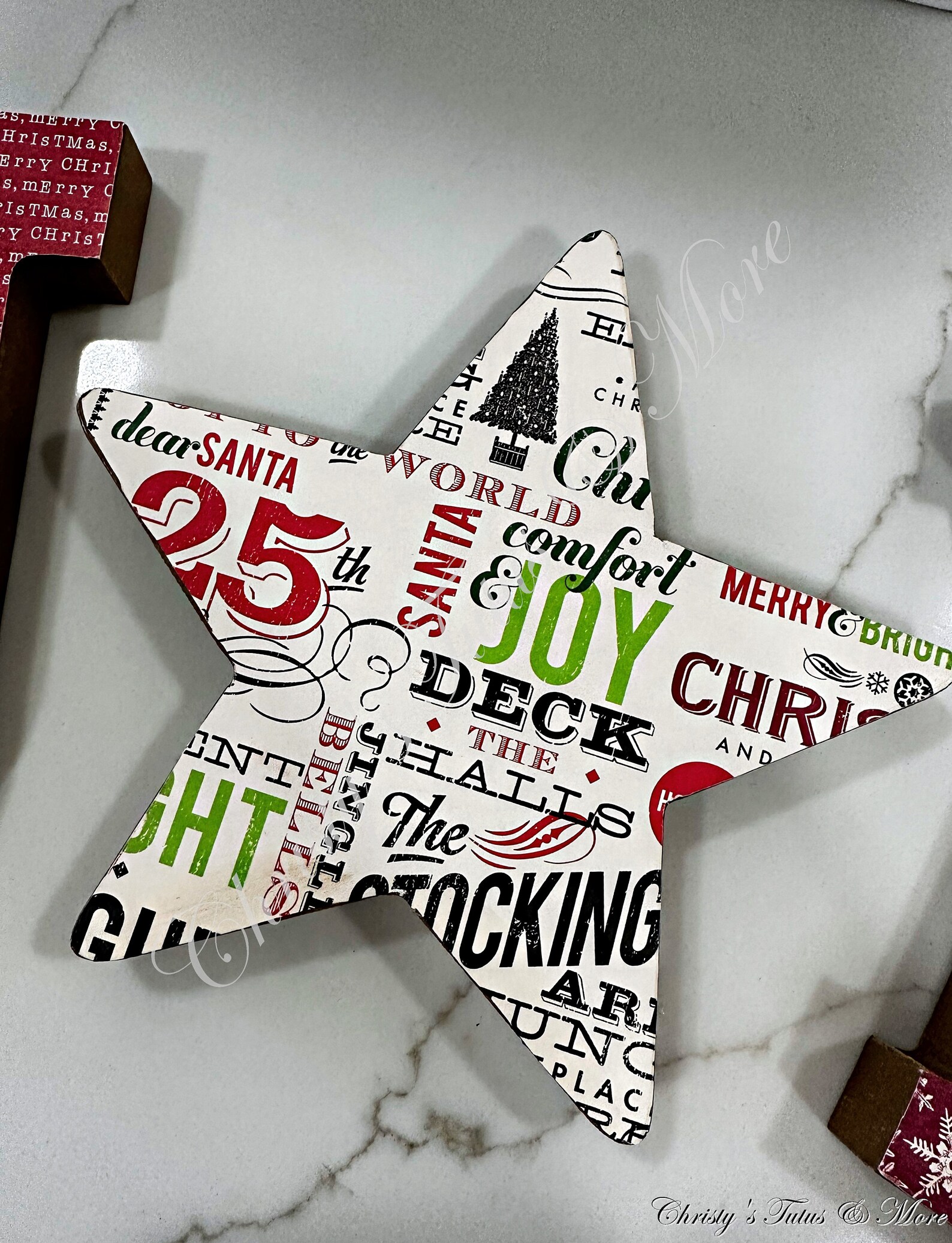 Joy Letter Statue Christmas Blocks Christmas Decor Table - Etsy