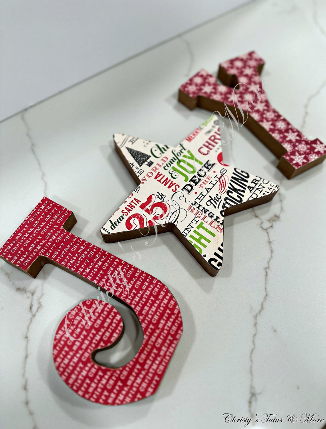 Joy Letter Statue Christmas Blocks Christmas Decor Table - Etsy