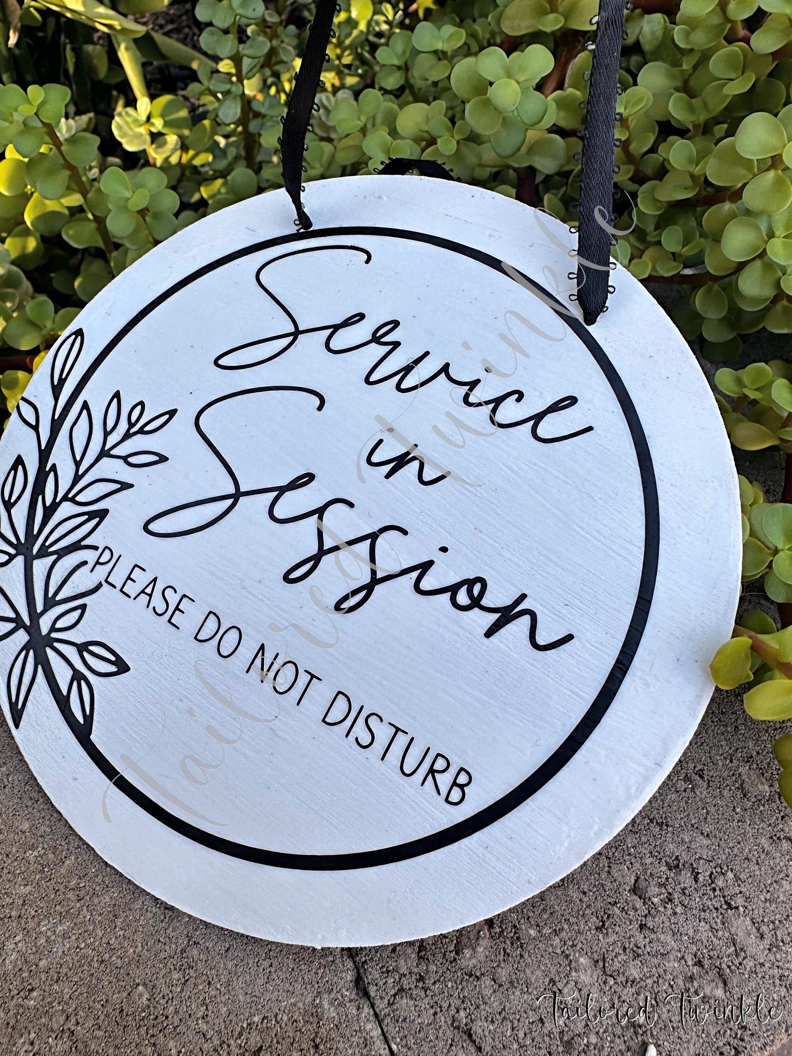 Custom Door Sign, Service in Session Sign, Do Not Disturb Sign, Salon ...