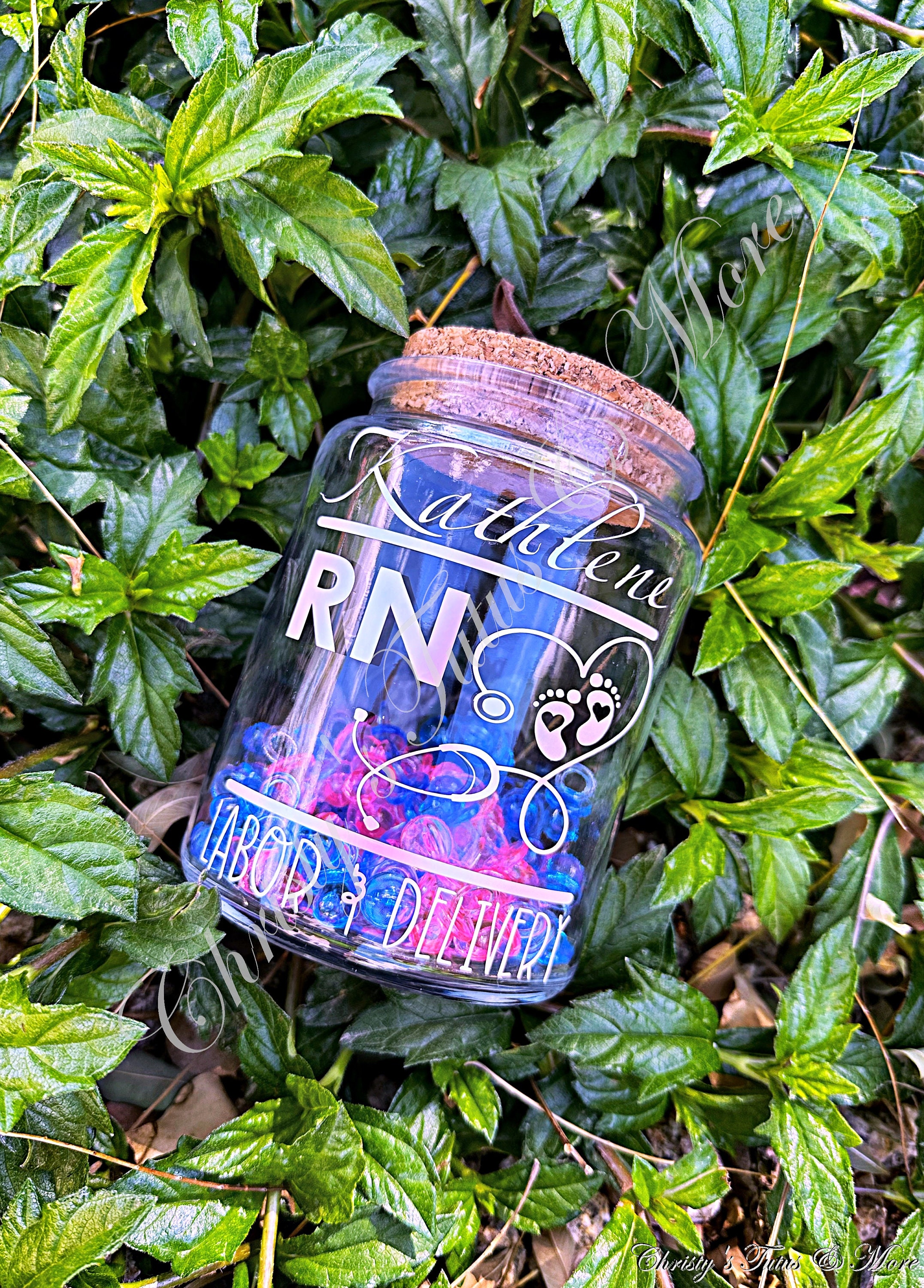 OB Nurse Jar, Labor and Delivery Jar, Baby Tracker, RN Gift, OB Nurse ...