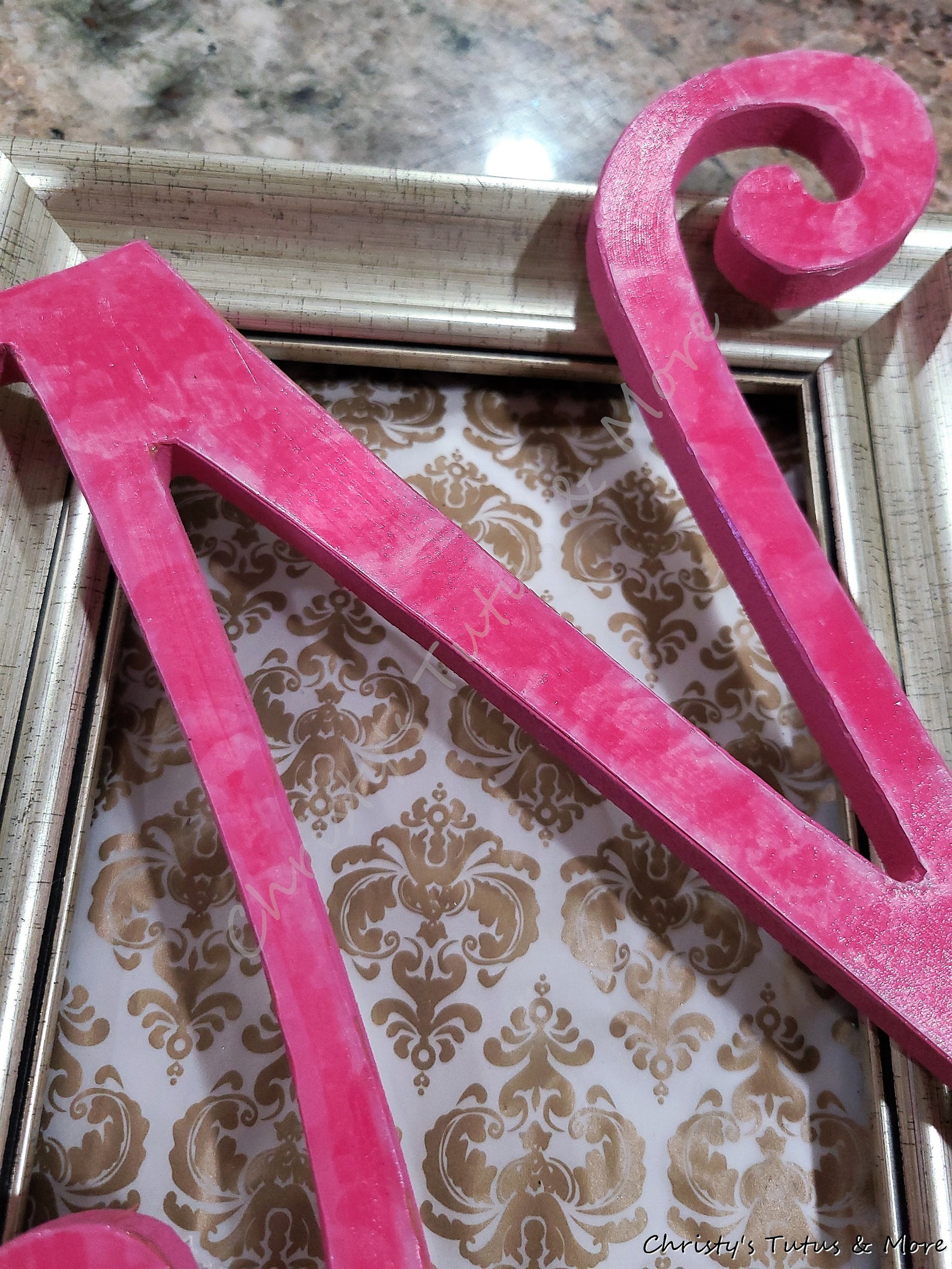 Custom wooden letters/Decoupaged Letters/Rose themed | Etsy