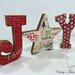 Joy Letter Statue, Christmas Blocks, Christmas Decor, Table Decor, Joy ...