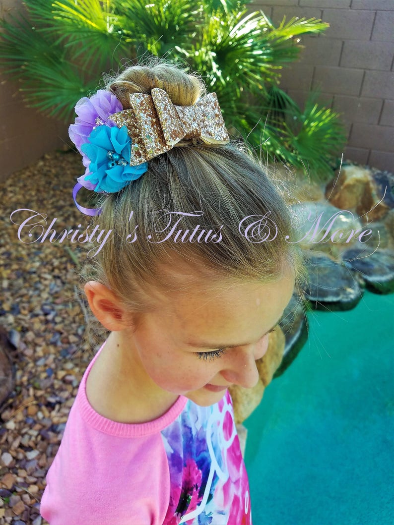 Floral Bun Wrap/glitter Bow Bun Wrap/bun Tie Around/flowers - Etsy