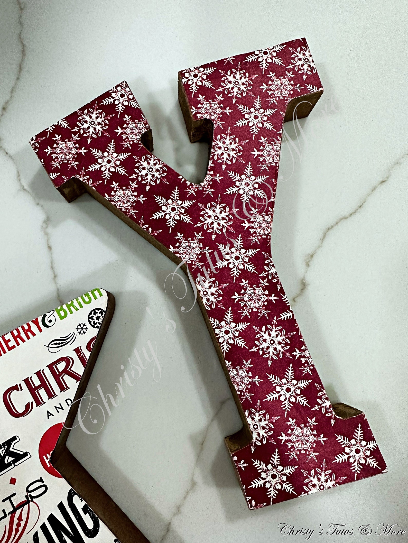 Joy Letter Statue Christmas Blocks Christmas Decor Table - Etsy