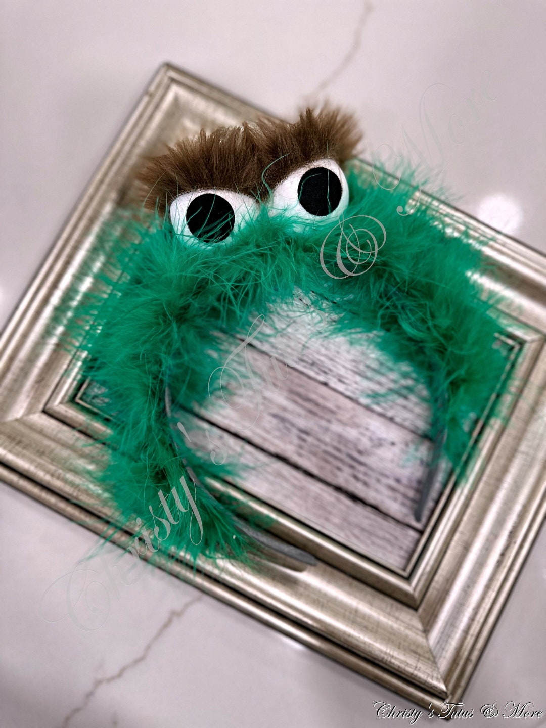 Green Hair Monster, Green Monster Headband, Green Feather Hat, Green ...