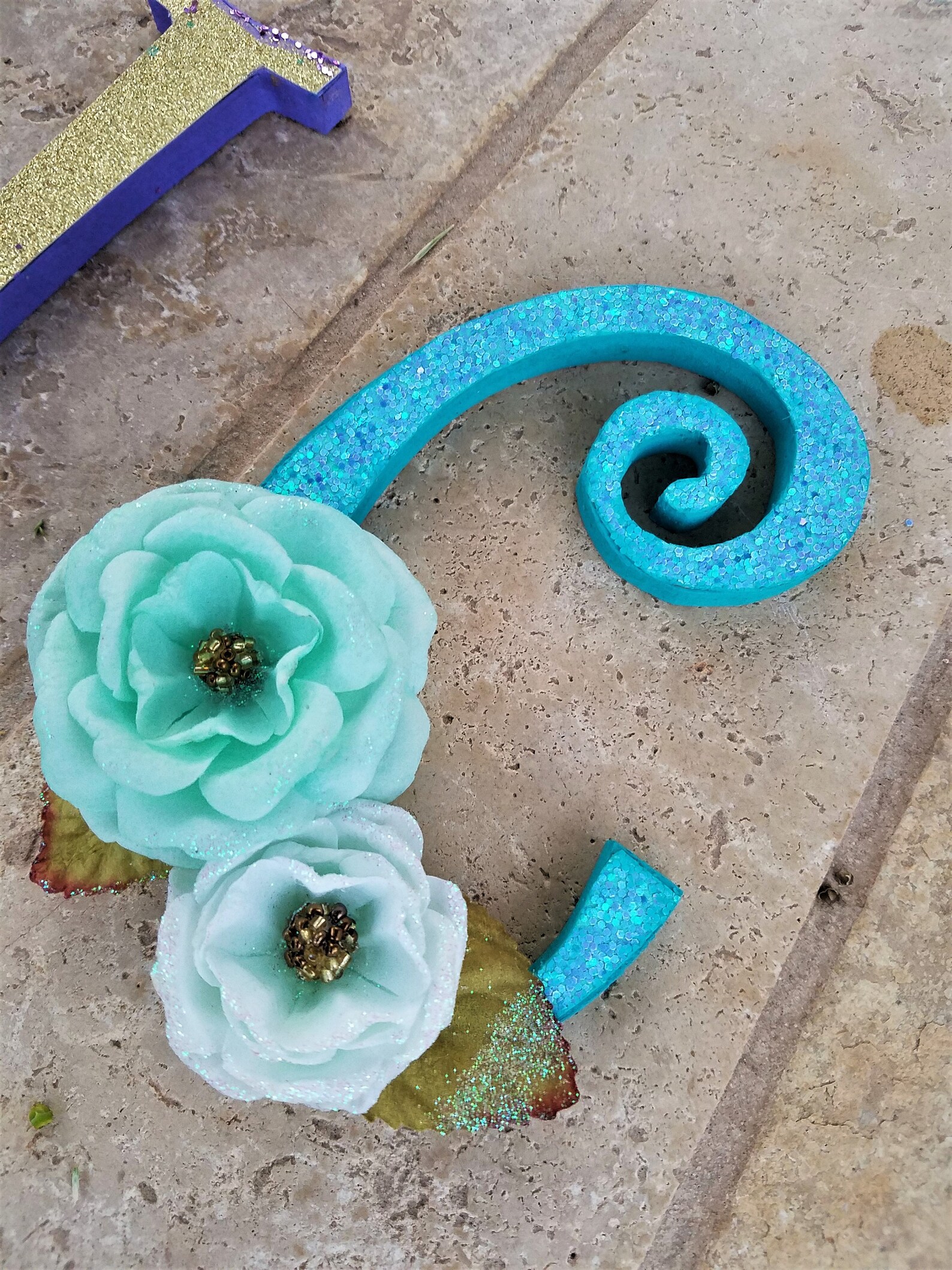 Custom Wooden Letters/decoupaged Letters/beach Themed Letters/mermaid ...