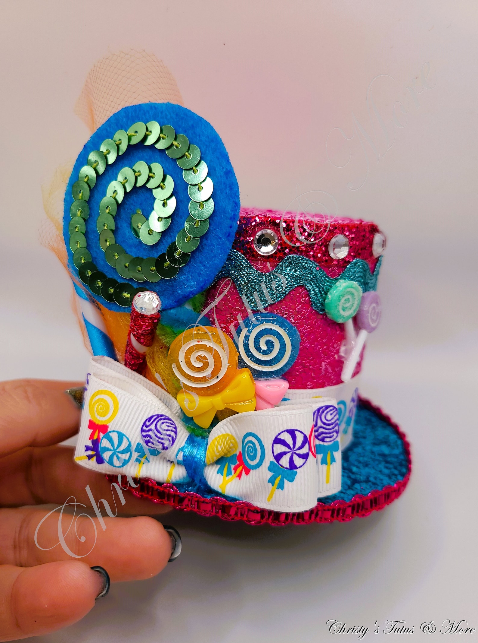 Candyland Mini Top Hat/candyland Hair Accessory/candy Themed | Etsy