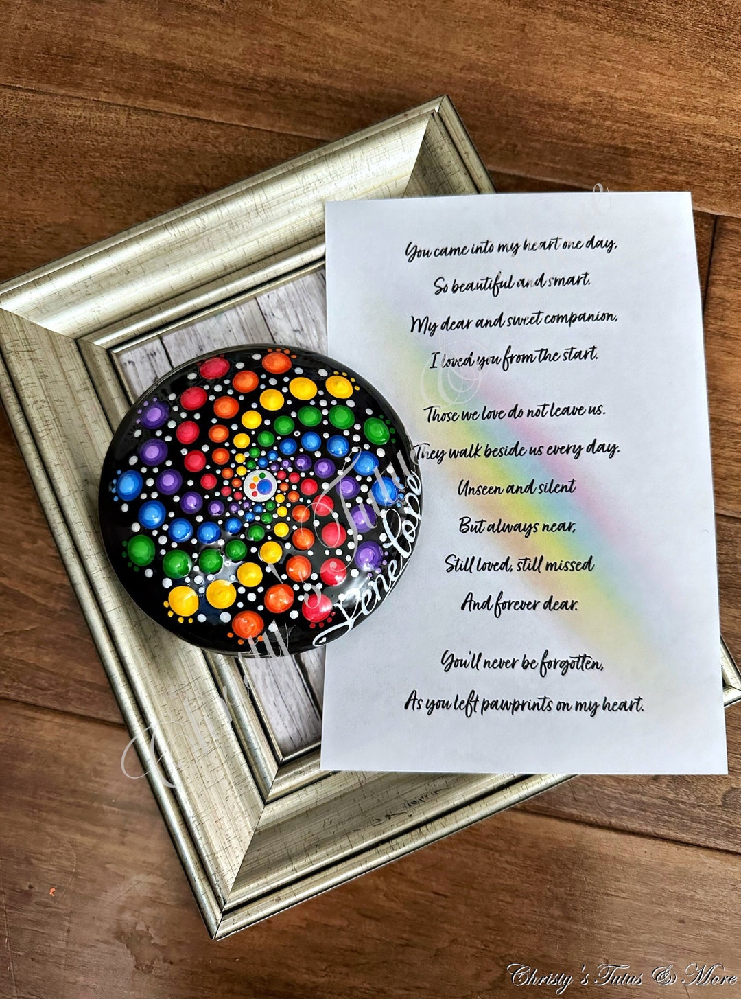 Rainbow Bridge Gift, Loss of Pet, Pet Loss Gift, Custom Pet Memorial ...