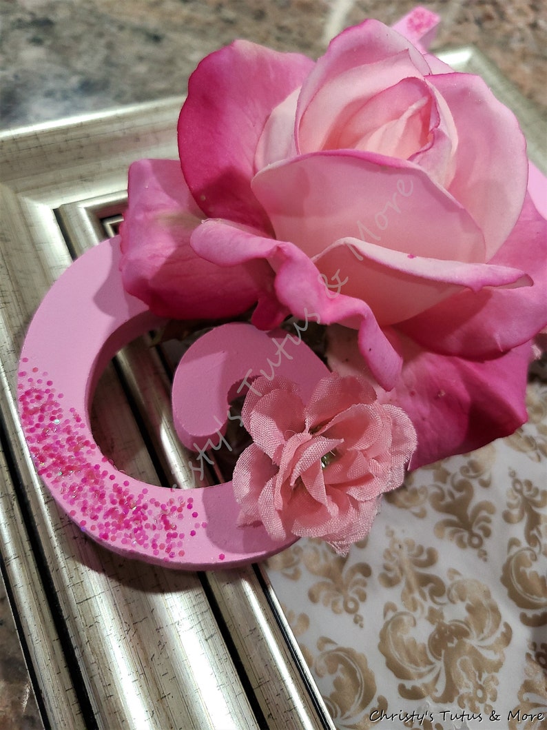 Custom Wooden Letters/decoupaged Letters/rose Themed - Etsy