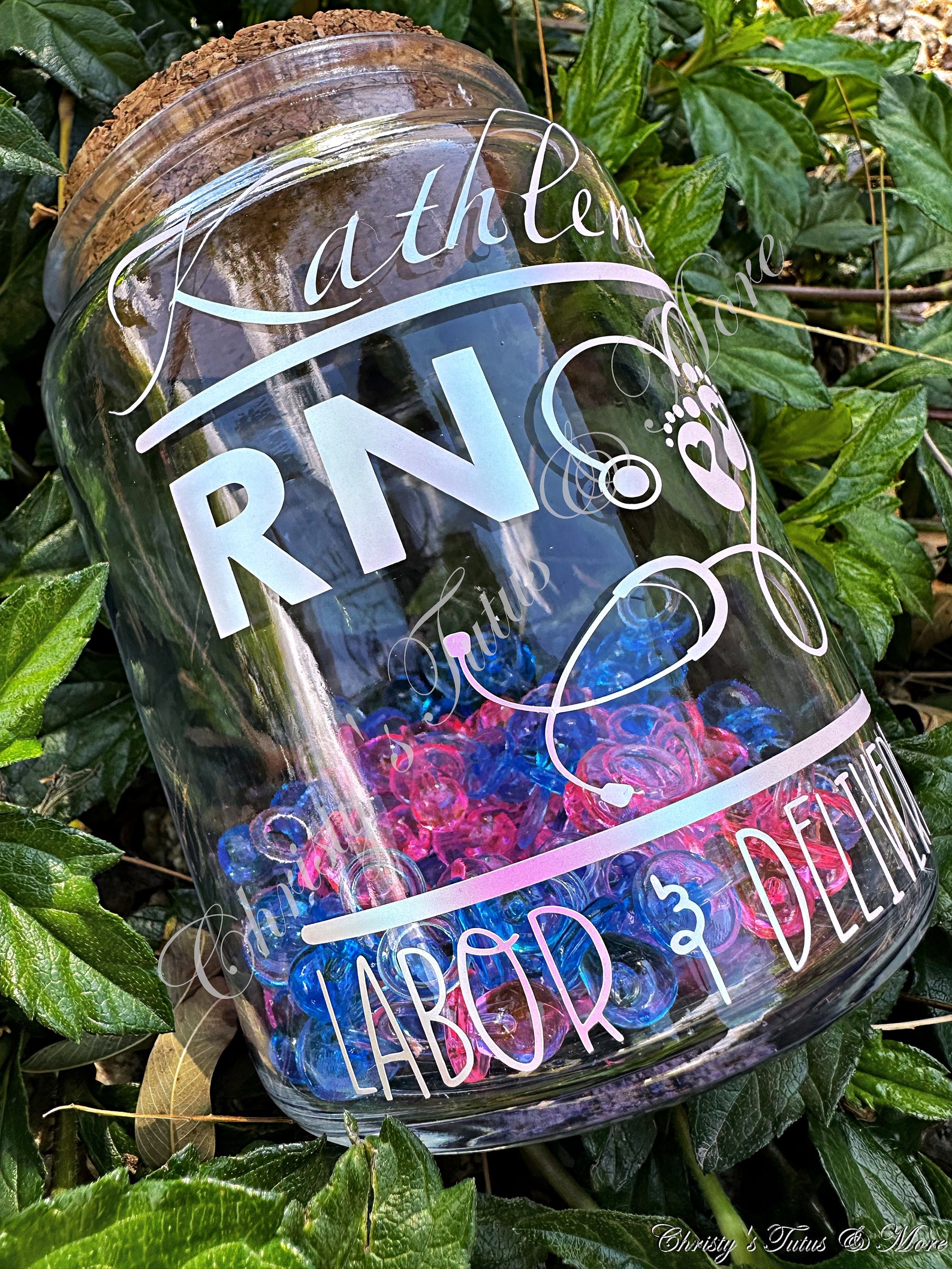 OB Nurse Jar, Labor and Delivery Jar, Baby Tracker, RN Gift, OB Nurse ...