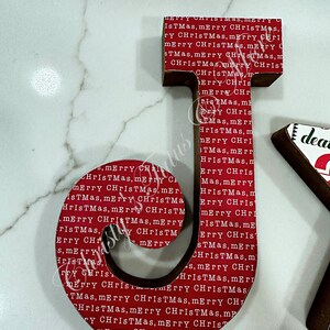 Joy Letter Statue, Christmas Blocks, Christmas Decor, Table Decor, Joy ...