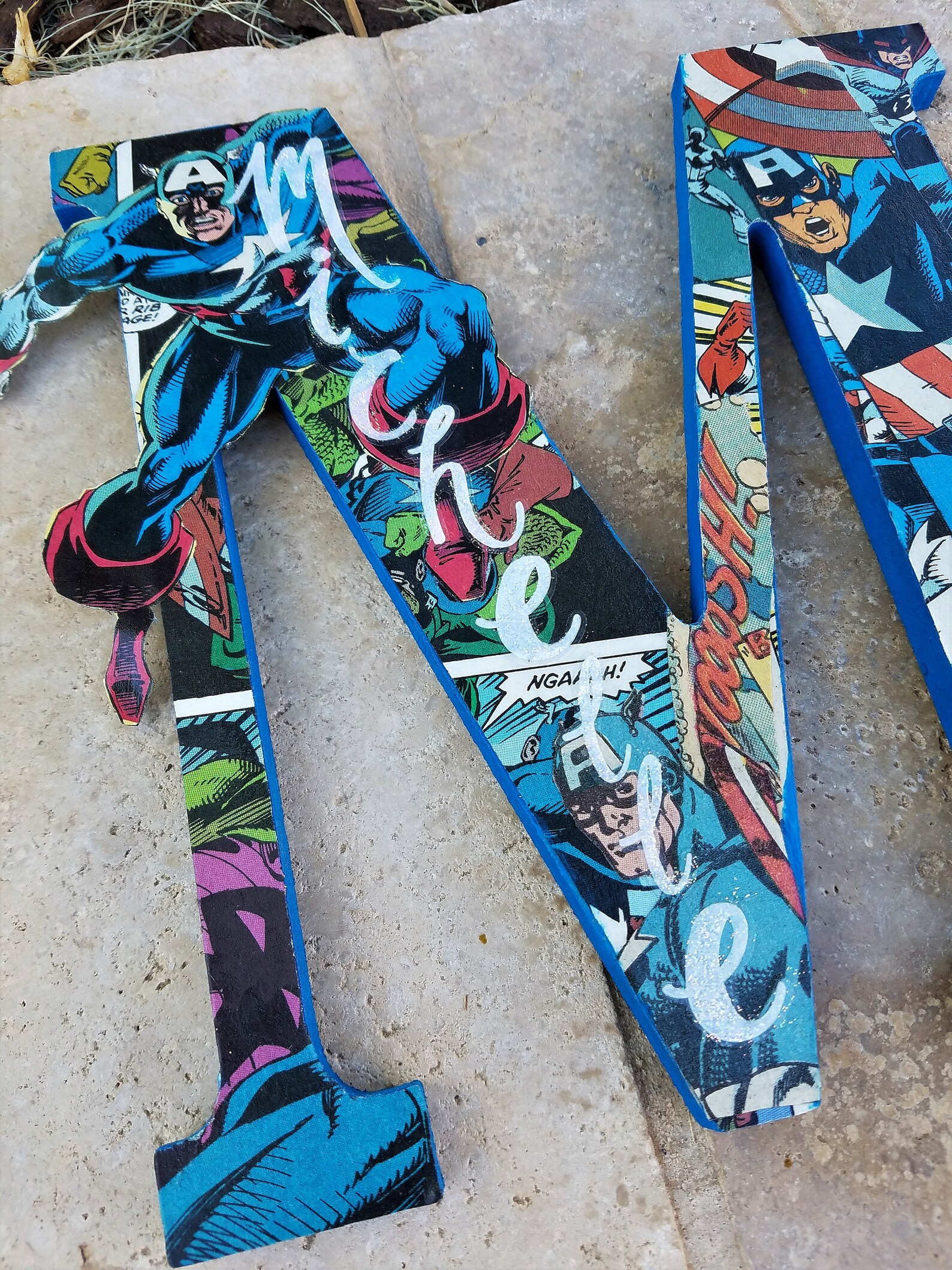 Large Decoupaged Letters/custom Boys Name/marvel Comics/dc | Etsy