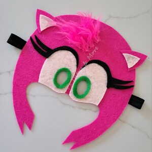 Amy Rose Mask/hedgehog Face/girl Hedgehog Costume/pink Hedgehog ...