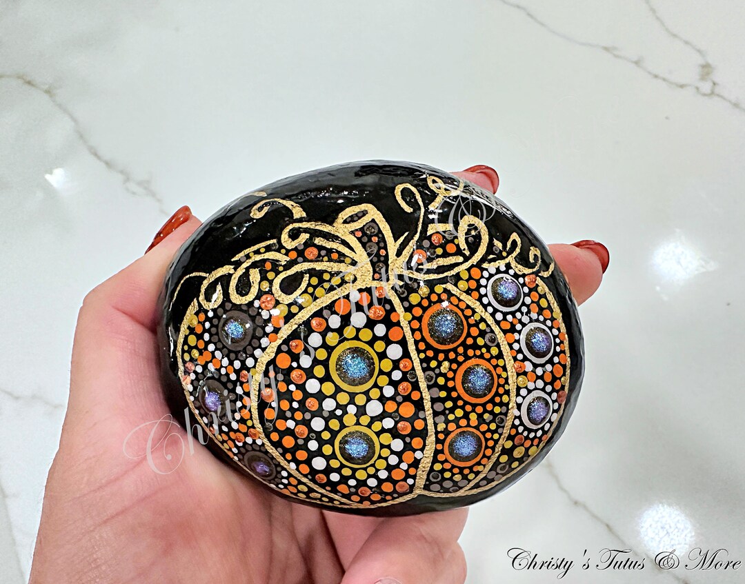 Halloween Painted Rock, Fall Painted Rock, Halloween Decor, Painted ...