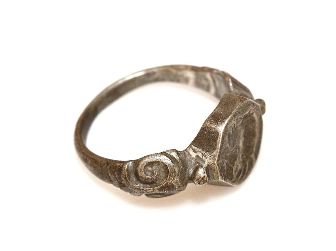 Ancient Greece Silver Seal Ring - CIRCA 300-50 BC - Gorgeous - Size 9 ...