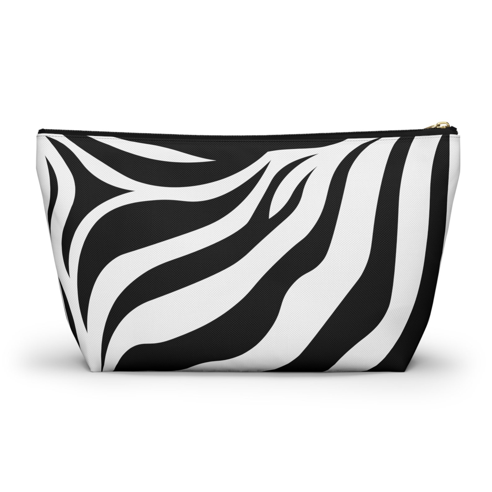 Beautiful Zebra Print Accessory Pouch W T-bottom, Custom Accessory Bags ...