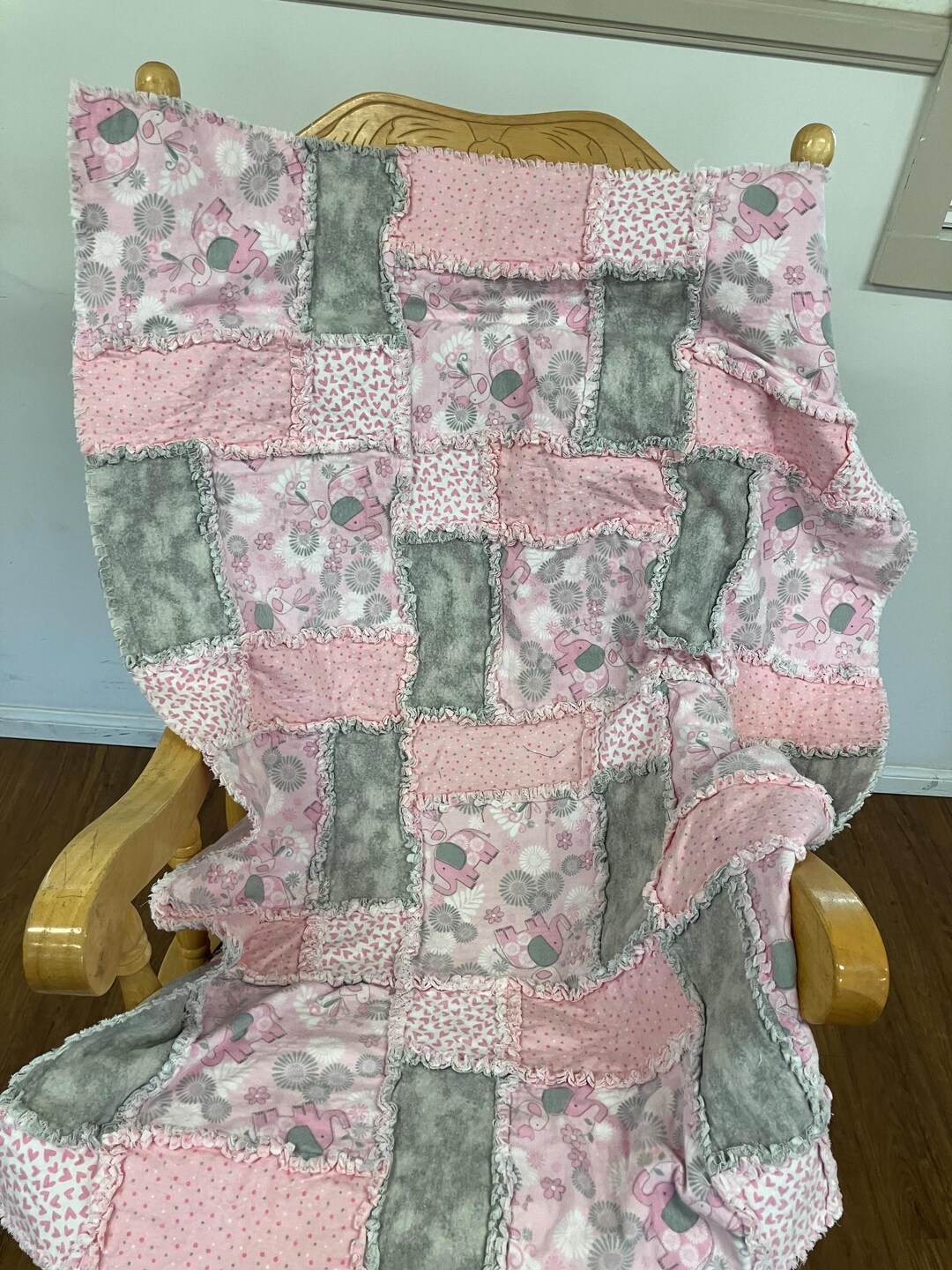 Pink Rag Quilt - Etsy