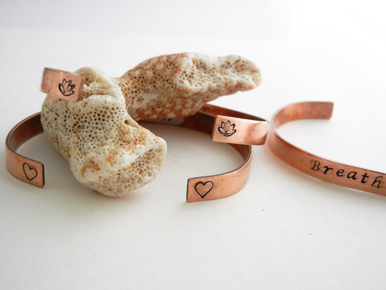 Runners Hand Stamped Copper Cuff Bracelet born to - Etsy