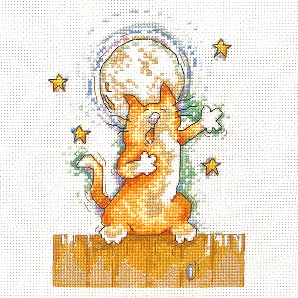 Cat Completed Cross Stitch - Etsy