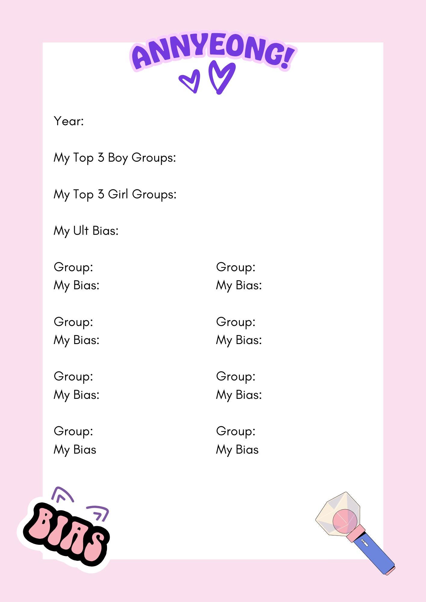 Kpop Annual Planner, Notes, Planning, Korean Pop, Korean Music, Digital ...