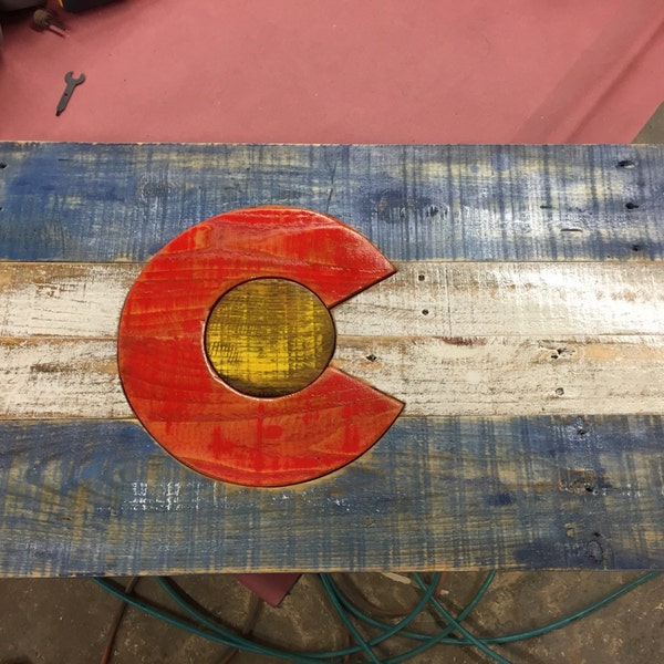 Wood Colorado Flag - Etsy