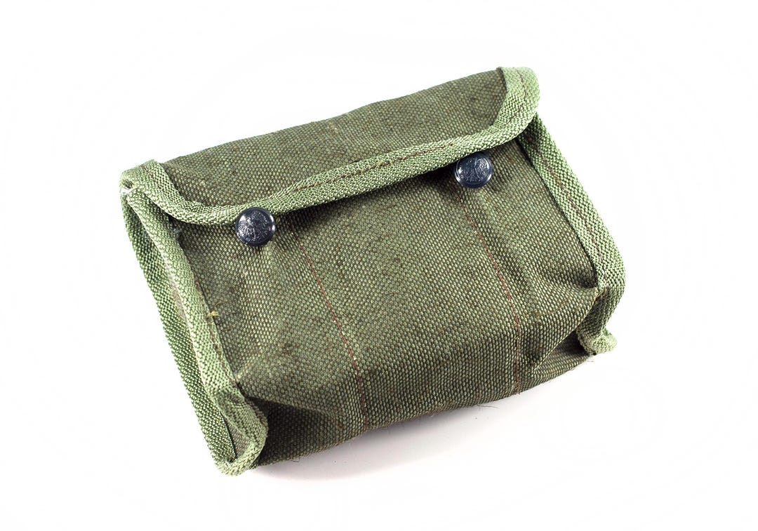Vintage Military Canvas Pouch, Army Belt Bag, Ammo Pouch Polish Army ...