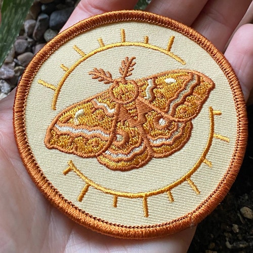 Luna Moth Butterfly Patch Embroidered Patch SEW ON - Etsy