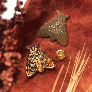 Moth Hard Enamel Pin 1.25”, Entomology Pin - Etsy