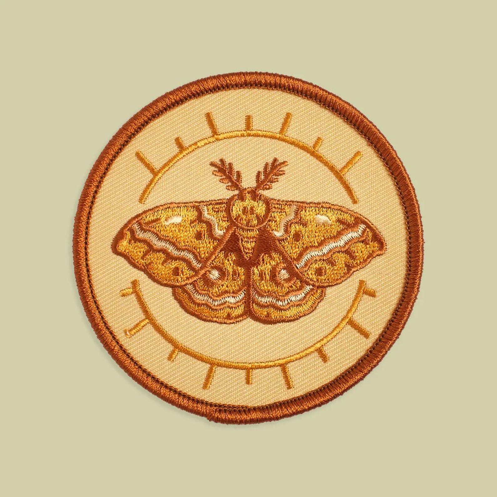 IO Moth Embroidered Patch, Iron on Patch - Etsy