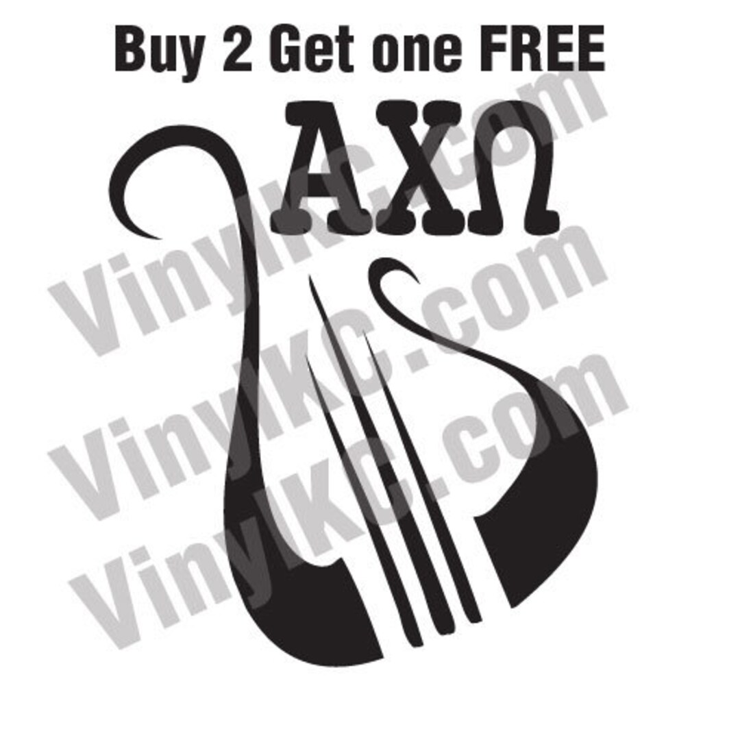 Alpha Chi Omega Lyre Decal On AXO Sticker Decal buy 2 - Etsy