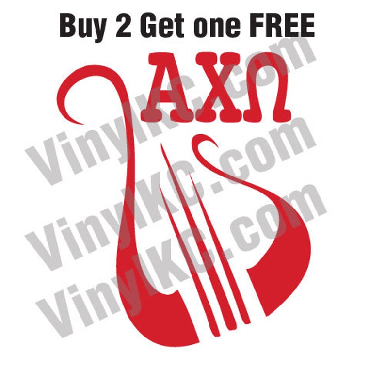 Alpha Chi Omega Lyre Decal On AXO Sticker Decal buy 2 - Etsy