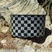 Black & White Leather Cuff/checkered Bracelet/upcycled Bracelet/womans ...