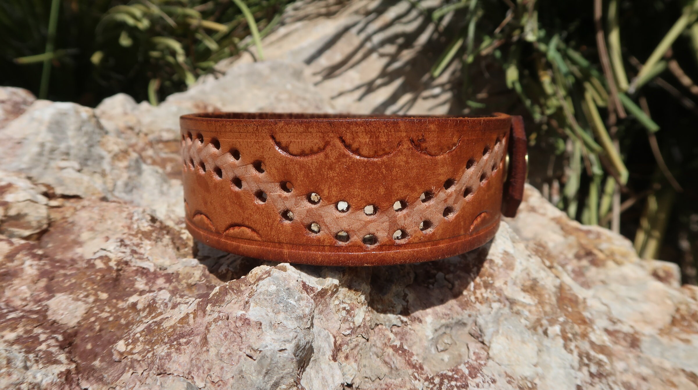 Brown Leather Choker/upcycled Leather Choker/unisex Choker/distressed ...