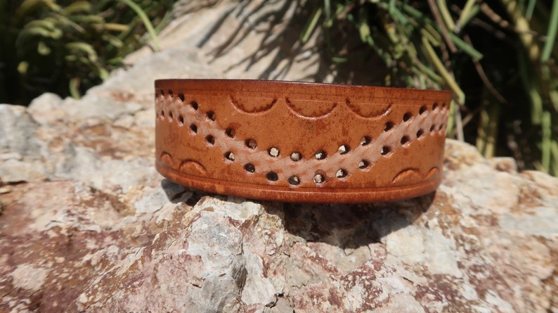 Brown Leather Choker/upcycled Leather Choker/unisex Choker/distressed ...