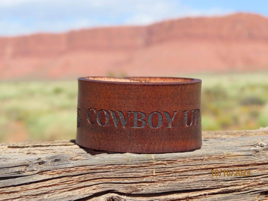 Brown Cowboy Cuff/southwestern Cuff/upcycled Leather Cuff/leather ...