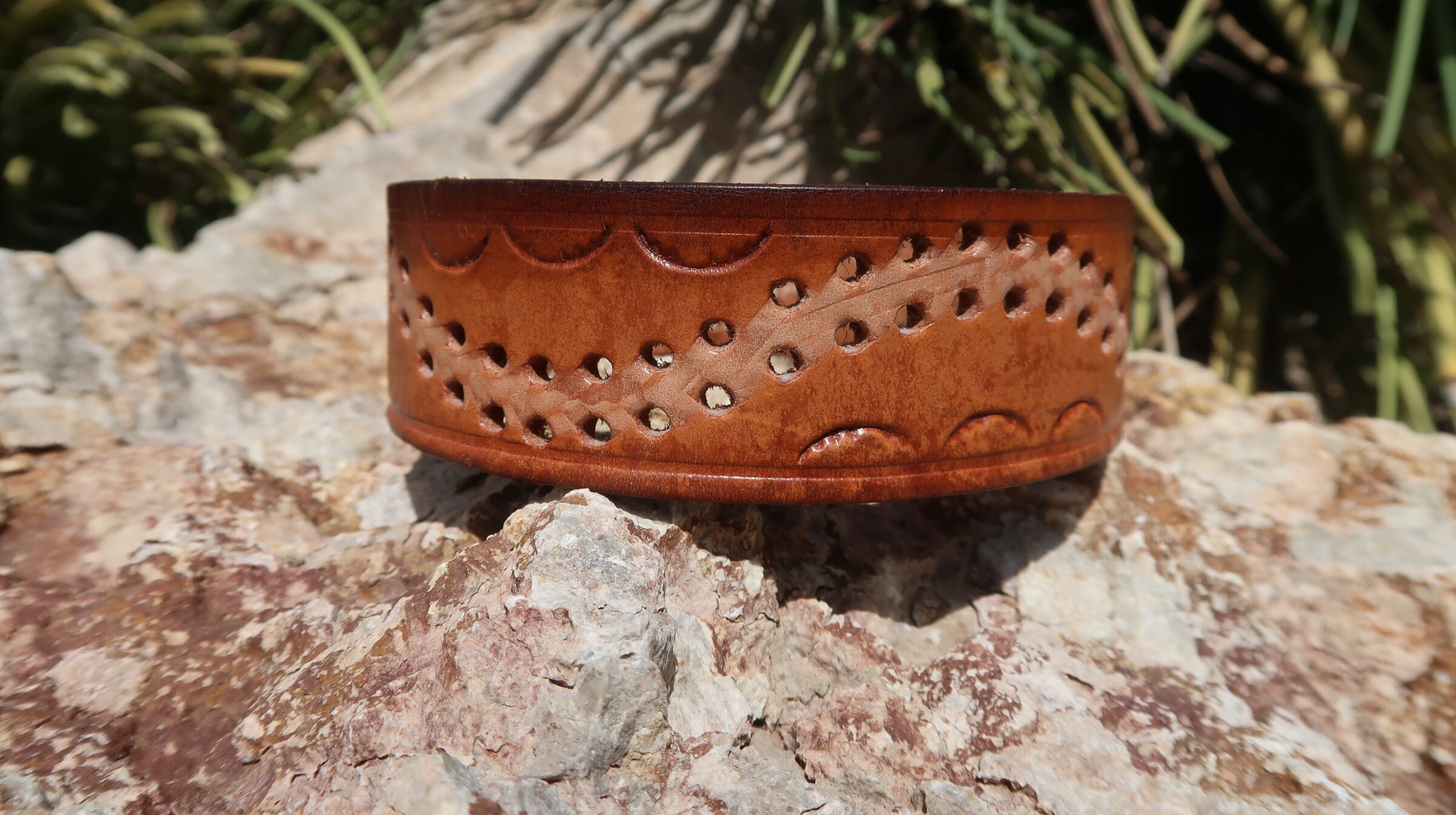 Brown Leather Choker/upcycled Leather Choker/unisex Choker/distressed ...
