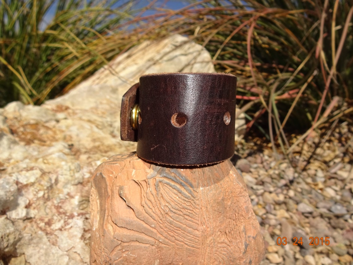 Recycled Leather Belt Cuff/black Leather Cuff/leather Bracelet/upcycled ...